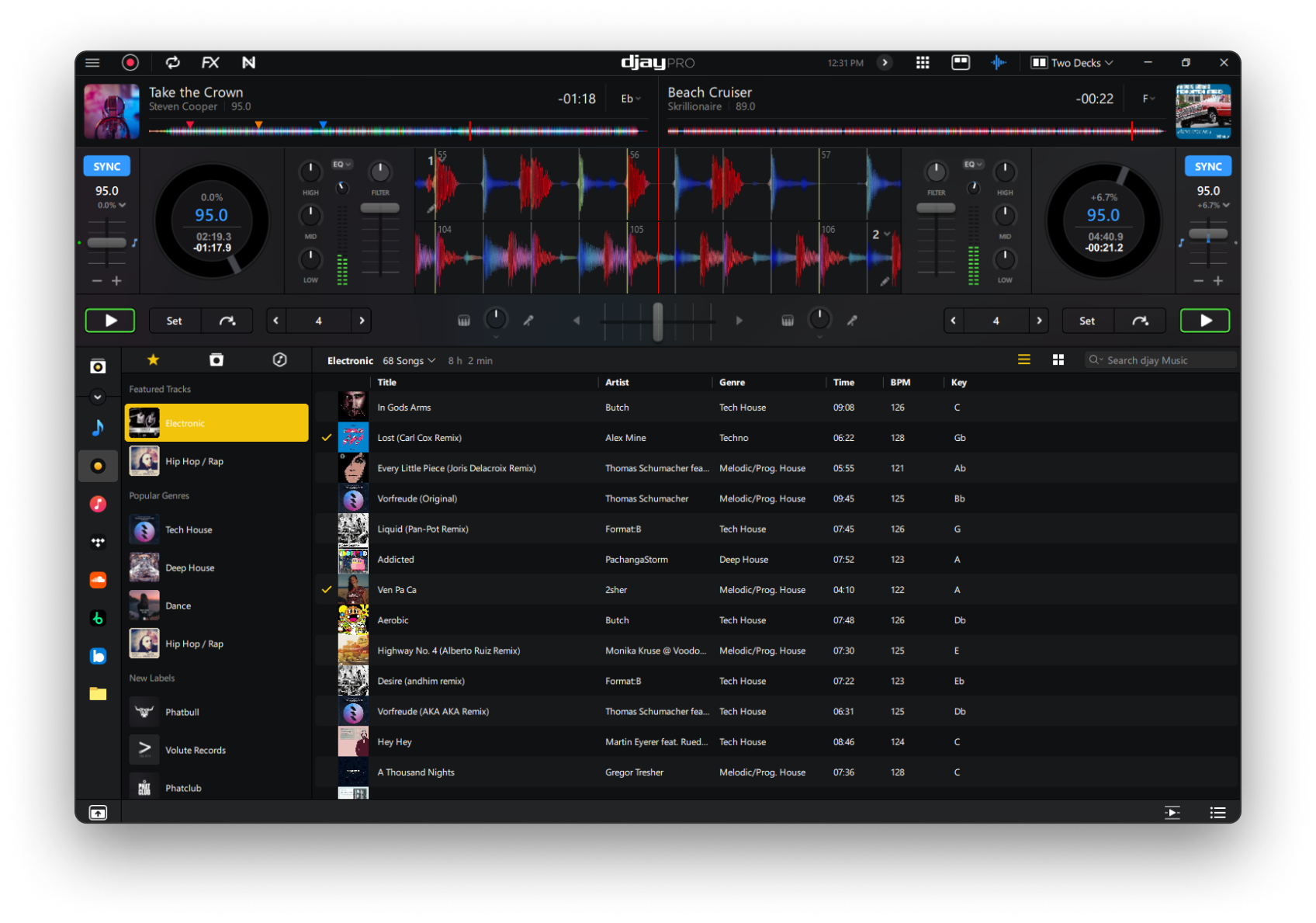 Professional DJ App for Windows - djay Pro by Algoriddim